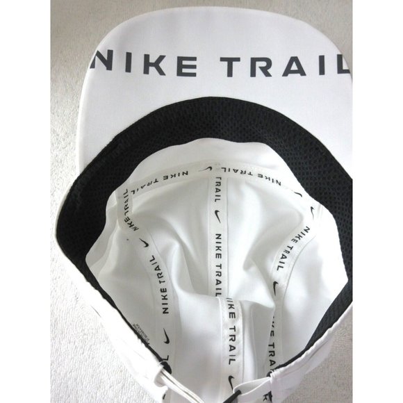 Nike | Accessories | Nike Drifit Aw84 Trail Running Hat Cap White Black ...